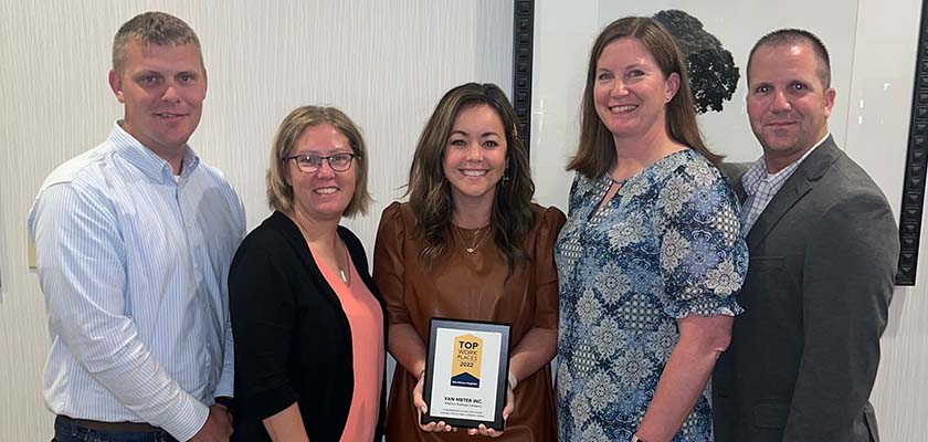 Van Meter Earns "Top Workplace" Honor In Iowa | Van Meter Inc.